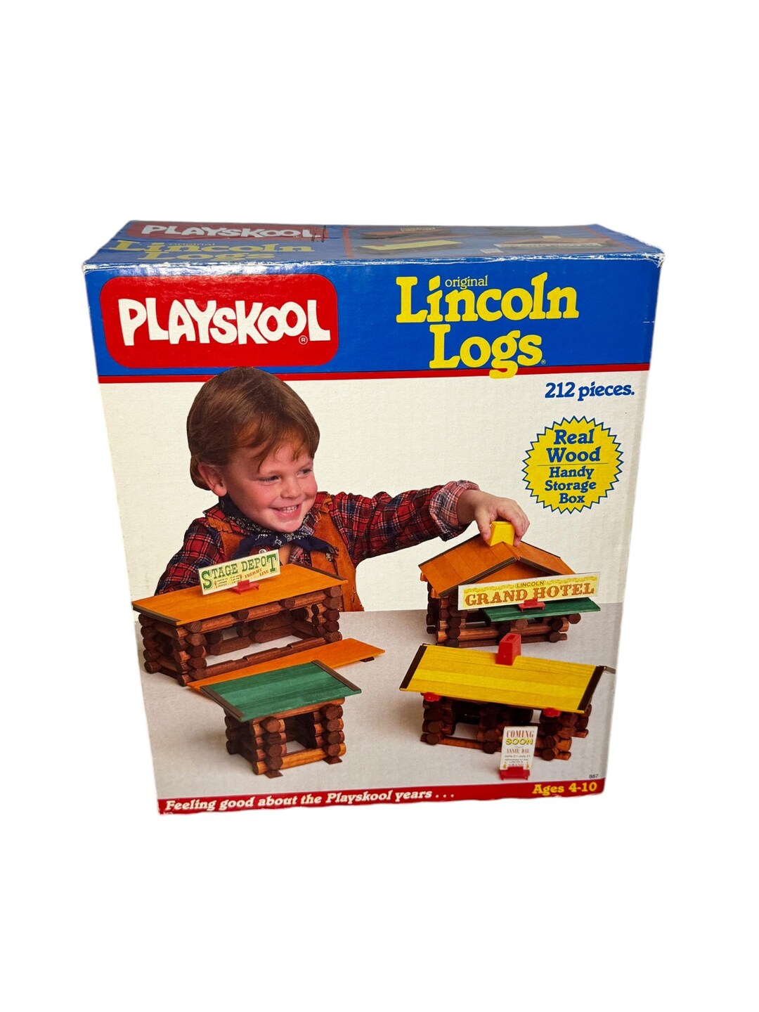 Vintage 1986 Playskool Lincoln Logs Full Box Classic 80s Building Toy ...