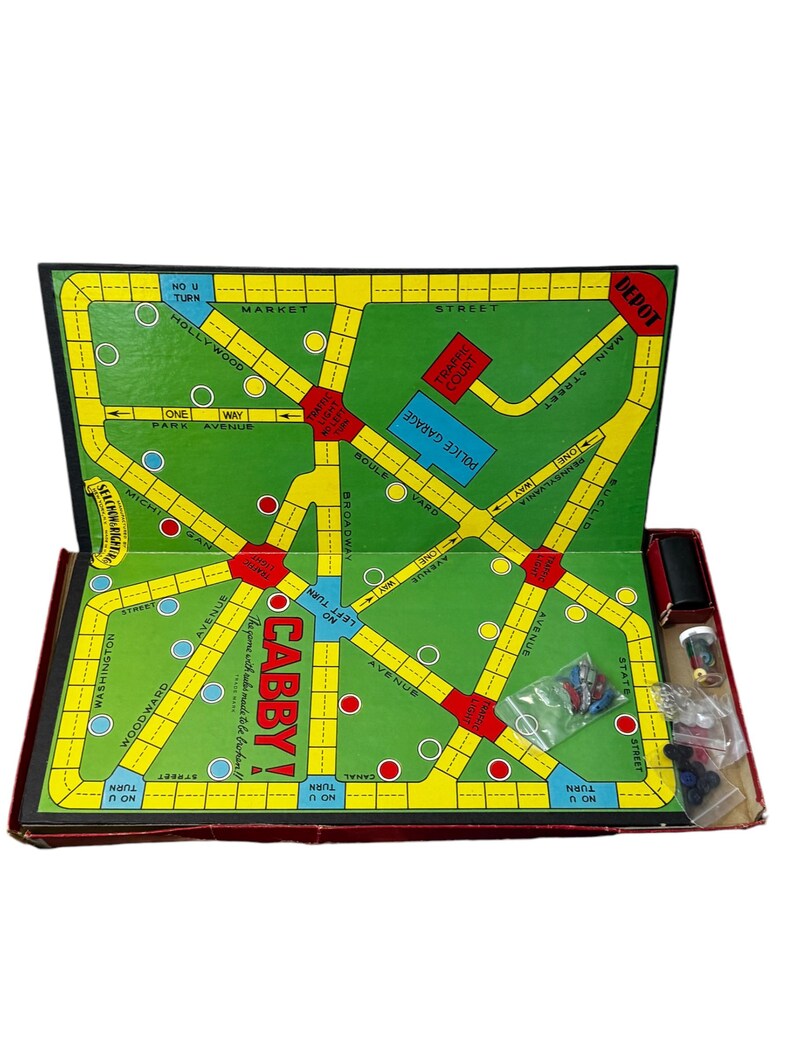Vintage 1950s Cabby! Board Game by Selchow & Righter - Complete Set ...