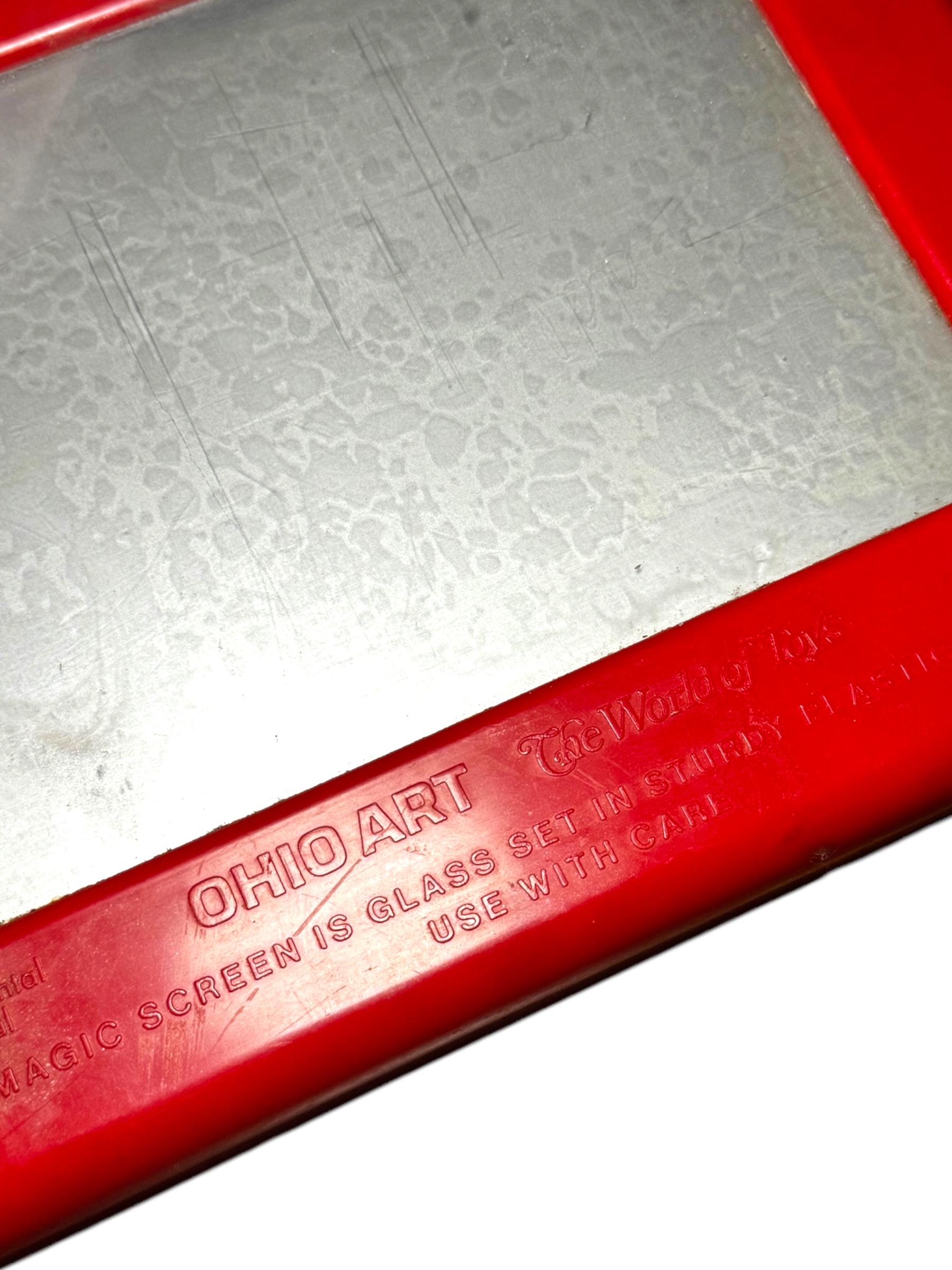 Vintage Etch A Sketch by Ohio Art Classic Red 1960s Toy Collectible ...