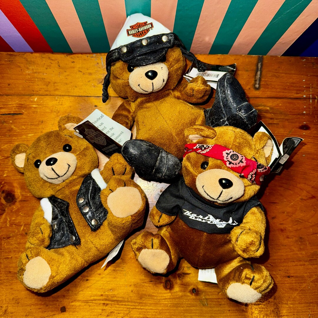Vintage 1997 Harley-davidson Bean Bag Plush Set of 3 – Roamer, Big Twin ...