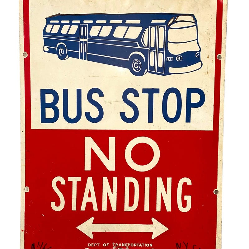 Bus Stop Sign - Etsy