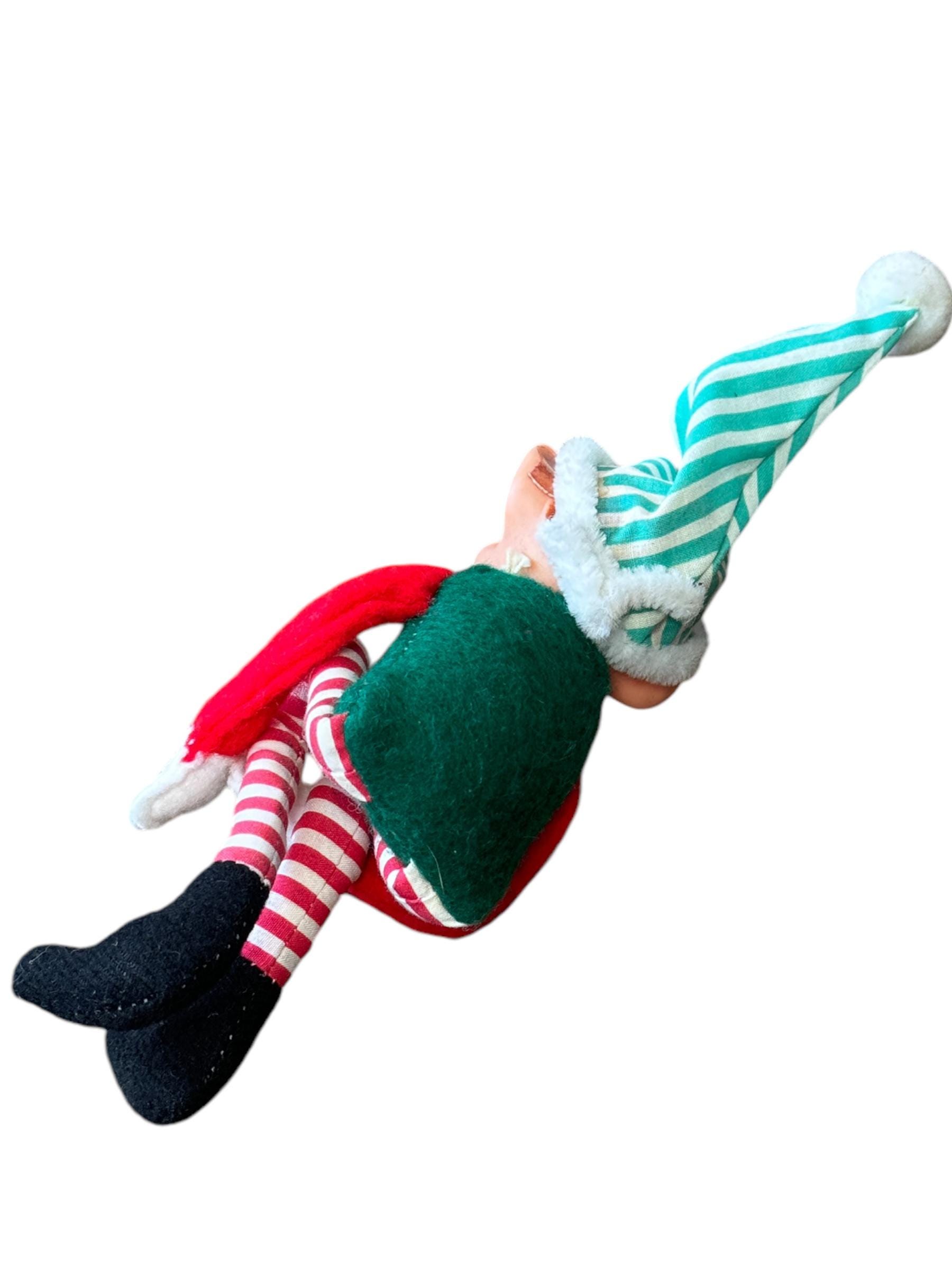 1960s Vintage Japan Knee Hugger Elf Doll in Stripes, Poseable Retro ...