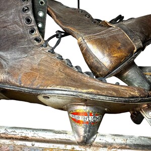 Antique North Light Ice Skates – Vintage Leather and Metal Blades ...