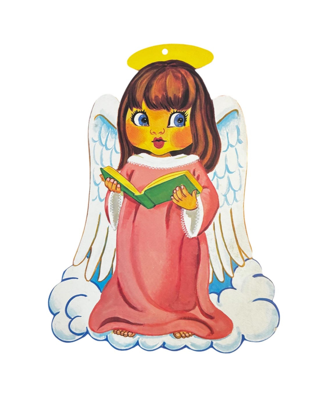 Vintage Angel Die Cut Christmas Decoration - Mid-century Holiday Decor ...