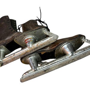 Antique North Light Ice Skates – Vintage Leather and Metal Blades ...