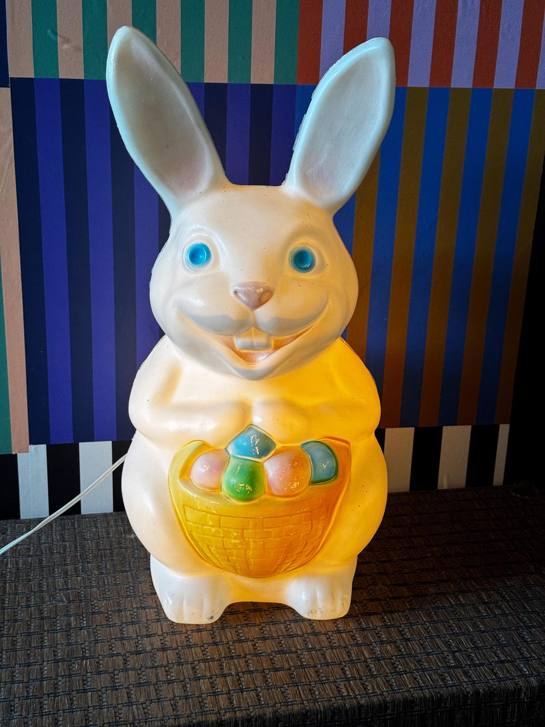 Vintage Empire Easter Bunny Blow Mold With Light, 23" Tall, Working ...