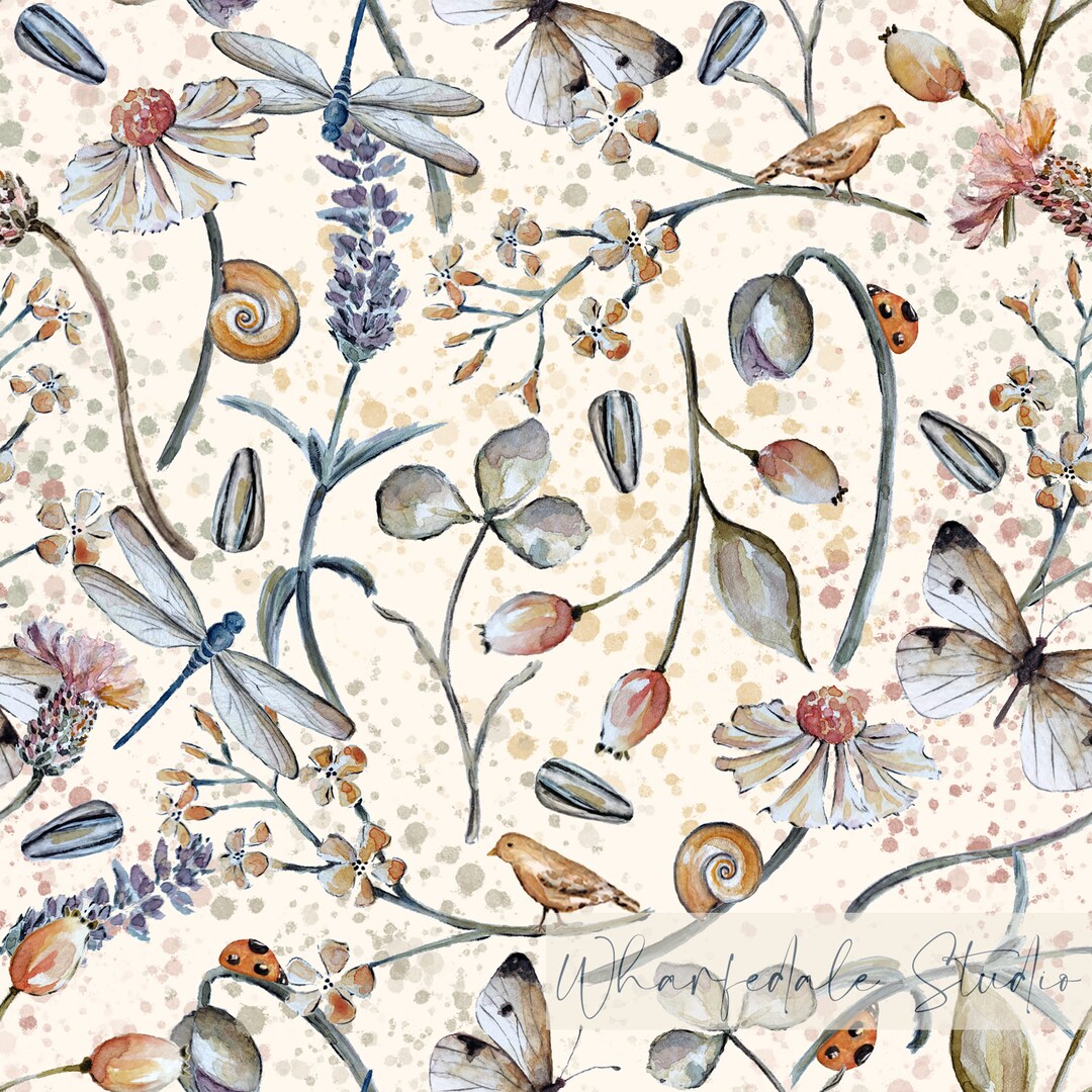 The Meadow Non Exclusive Seamless Pattern Design, Children's Fabric ...