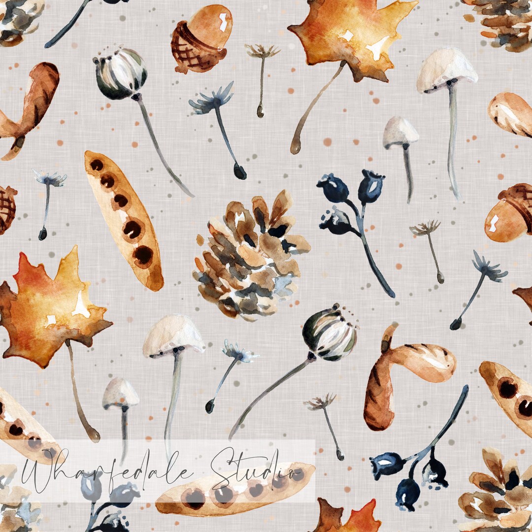 First Frost Seamless Pattern, Fall, Autumn, Fabric, Non Exclusive ...