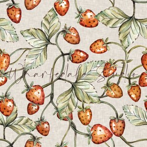 Strawberries & Cream Non Exclusive Seamless Pattern Design, Digital ...