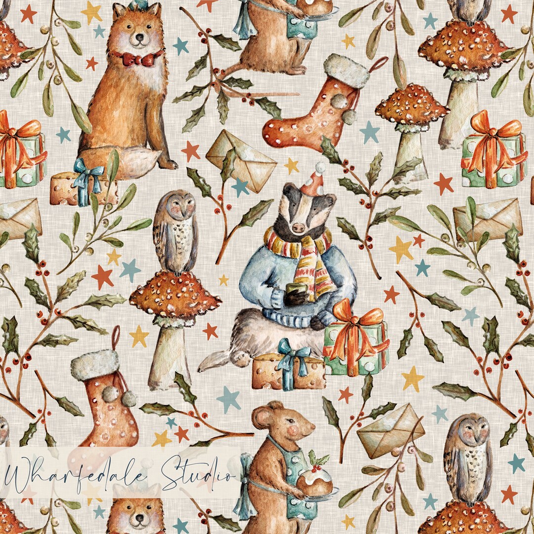 Countryside Christmas Non Exclusive Seamless Pattern Designs (one of ...