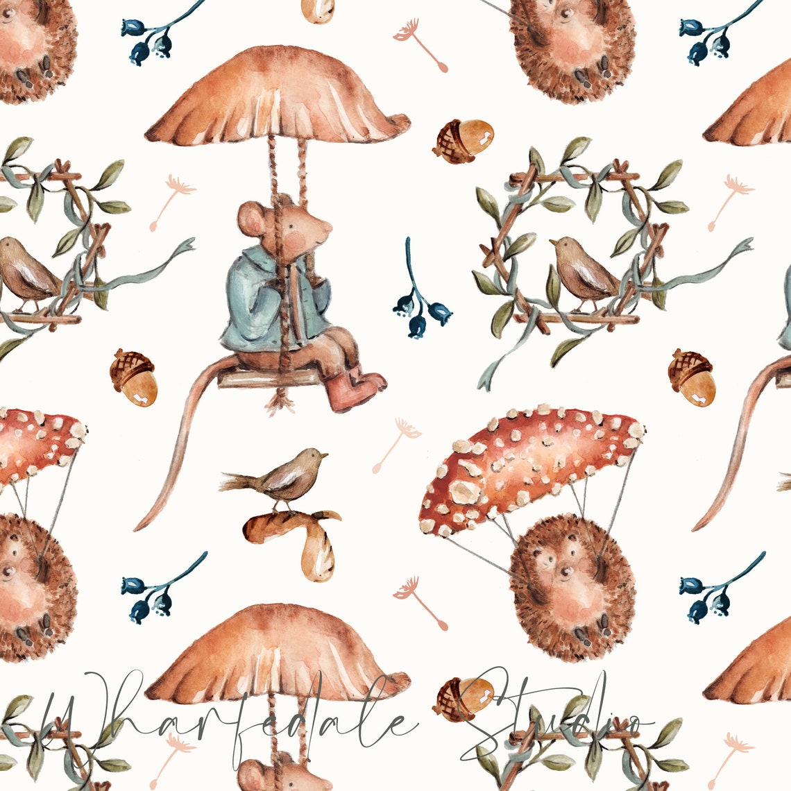 Flying High Non Exclusive Seamless Pattern Design, Children's Fabric ...