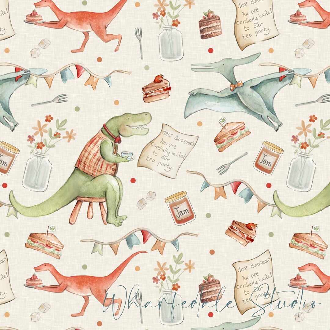 Dinosaur Seamless Pattern Design, T Rex, Digital Paper, Children's ...