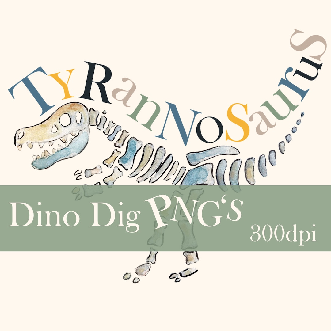 Dino Dig Png's, Dinosaur, Digital Downloadable Files, Tyrannosaurus ...