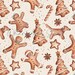 Gingerbread Family, Seamless Pattern, Children's Fabric, Digital ...