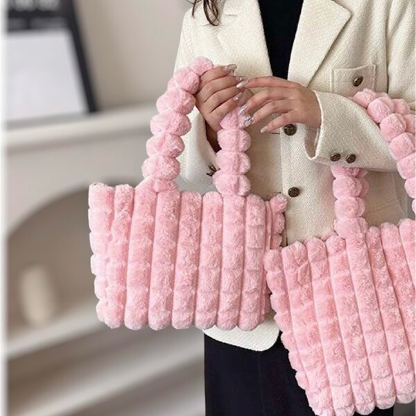 Fuzzy Tote Bag - Etsy