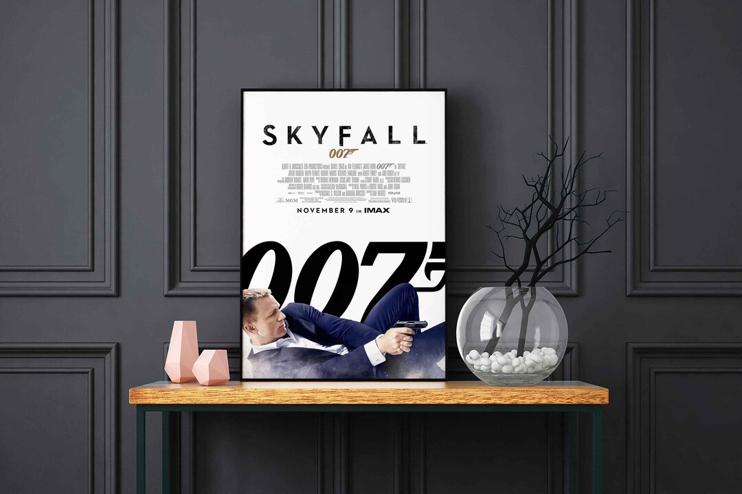 LED Light up Skyfall Movie Poster Backlit Film Display Theater Light Box Case Frame Sign Home ...