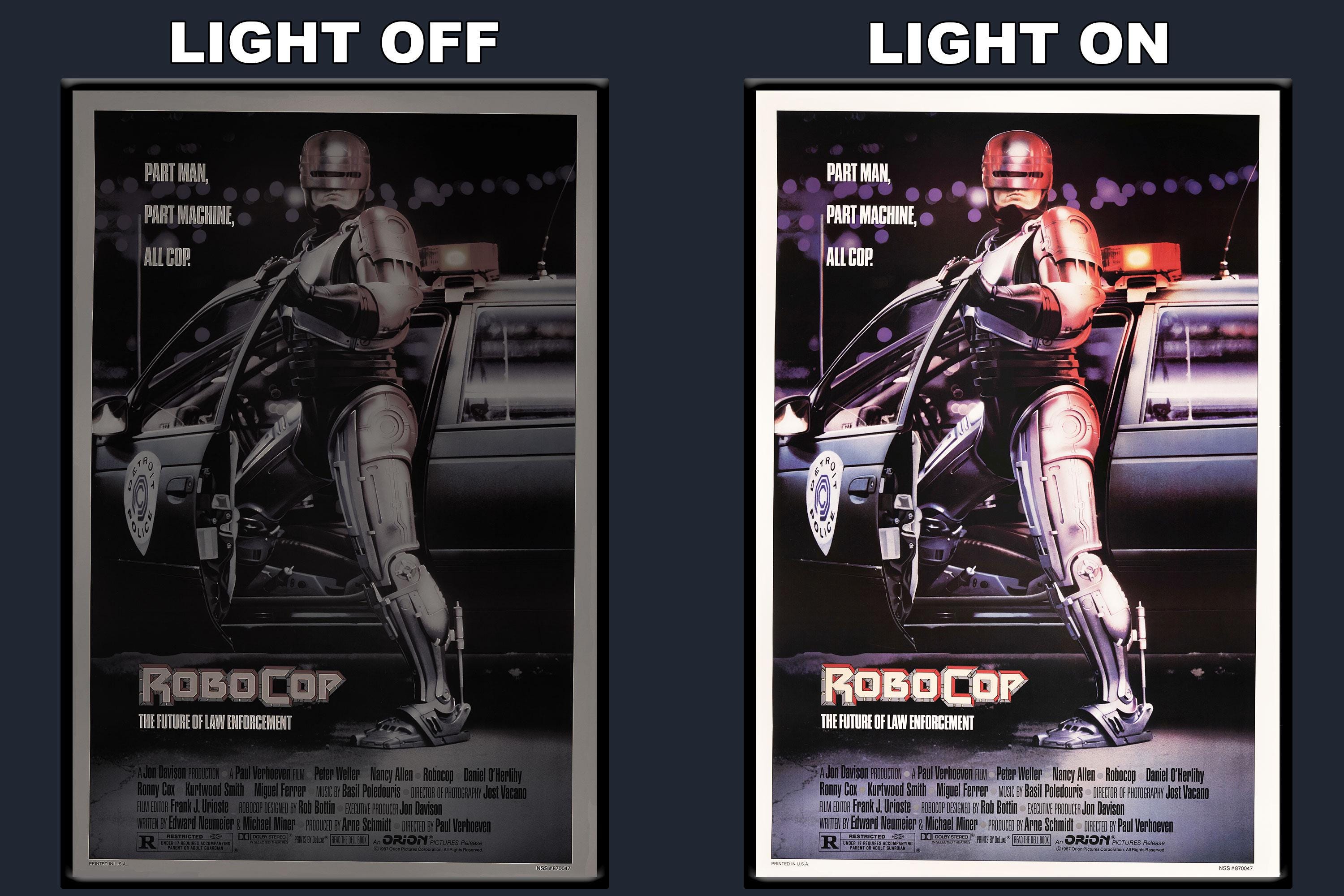 LED Light up Robocop 1987 Movie Poster Frame Backlit Film Display ...
