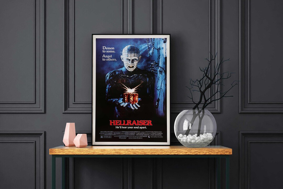 LED Light up Hellraiser Movie Poster Frame Backlit Film Display Theater ...
