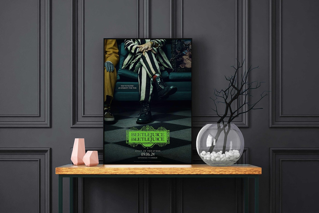 LED Light up Beetlejuice Beetlejuice Movie Poster Frame Backlit Film ...