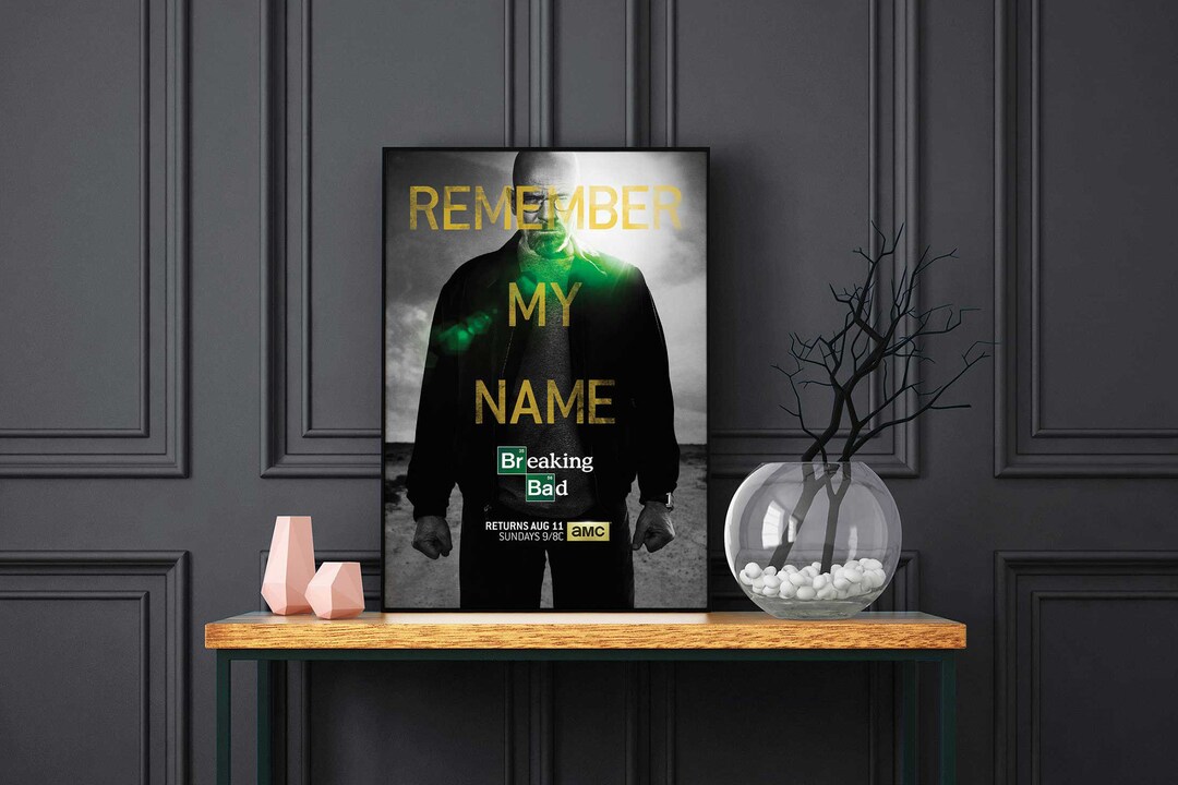 Marco de póster de película Breaking Bad con iluminación LED, pantalla ...