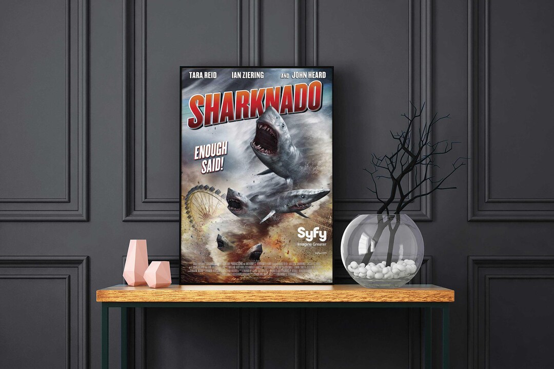 LED Light up Sharknado Movie Poster Frame Backlit Film Display Theater ...