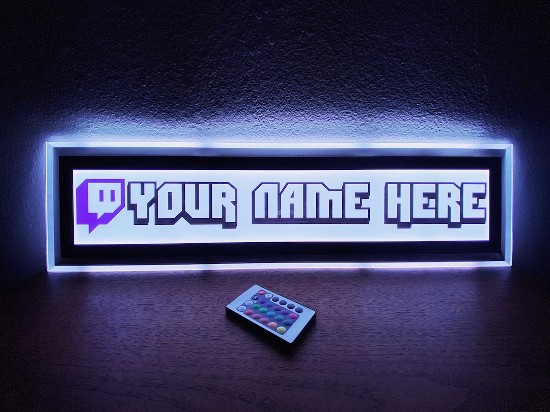 Custom Twitch Channel Name RGB Color Changing LED Lit Frame Sign - Make ...