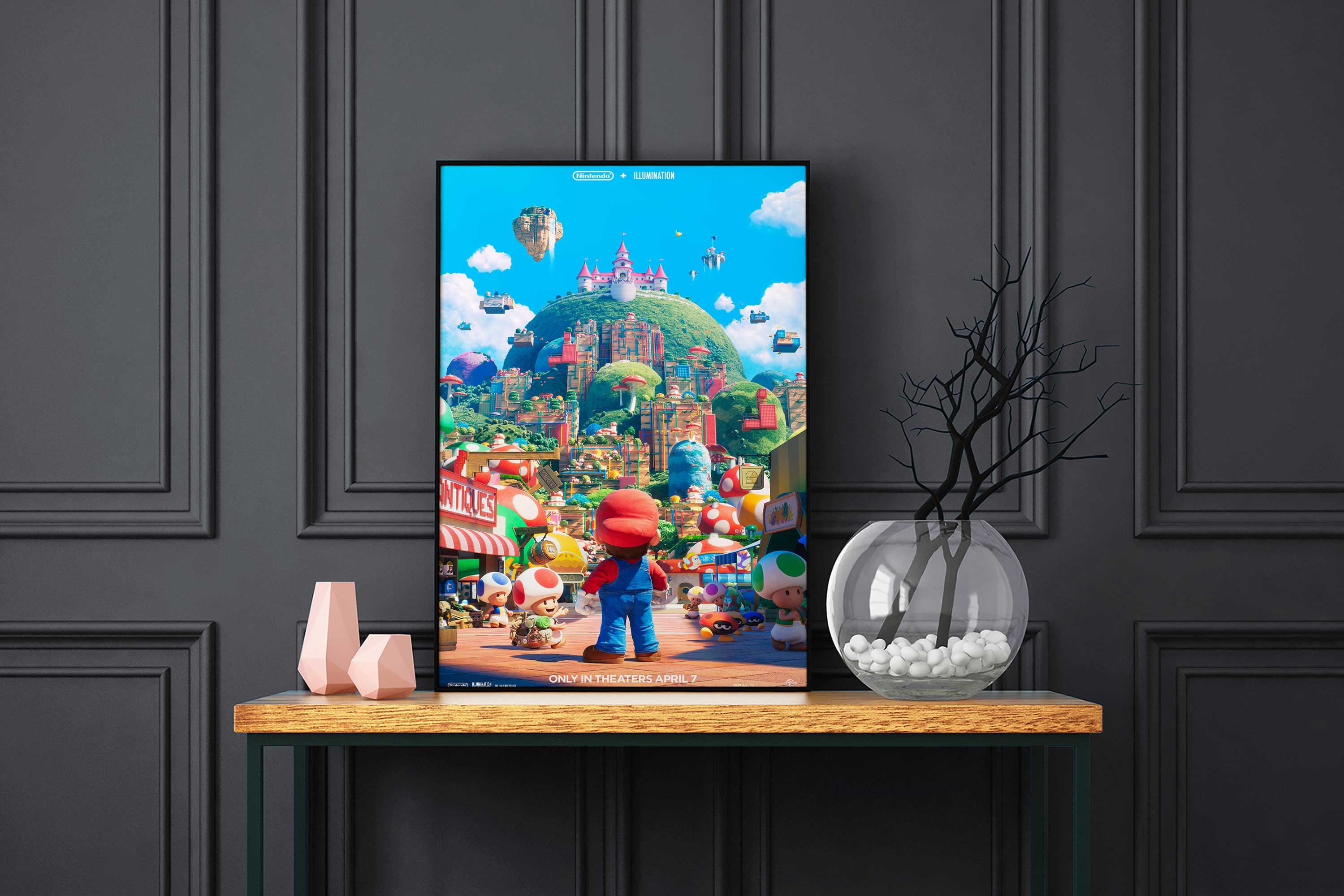 LED Light up Super Mario Movie Poster Frame Backlit Film Display ...