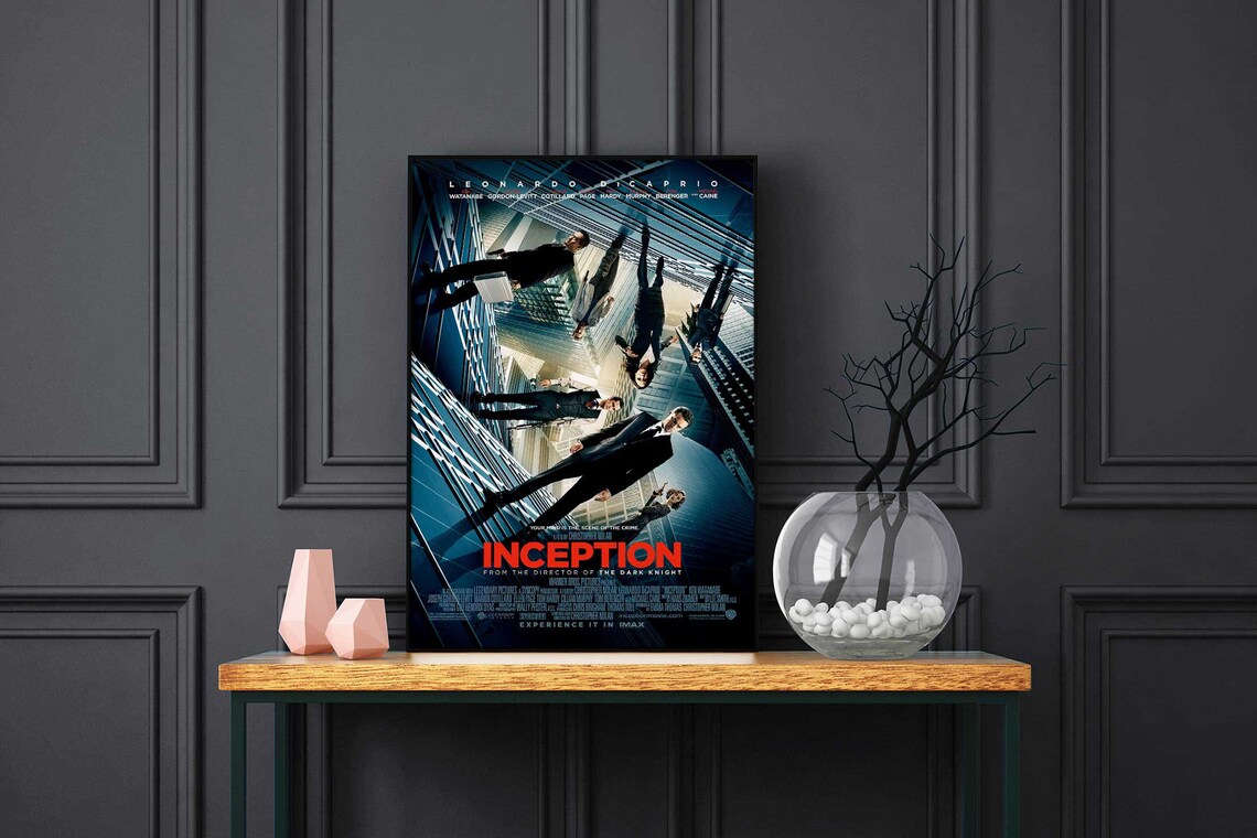 LED Light up Inception Movie Poster Frame Backlit Film Display Theater ...