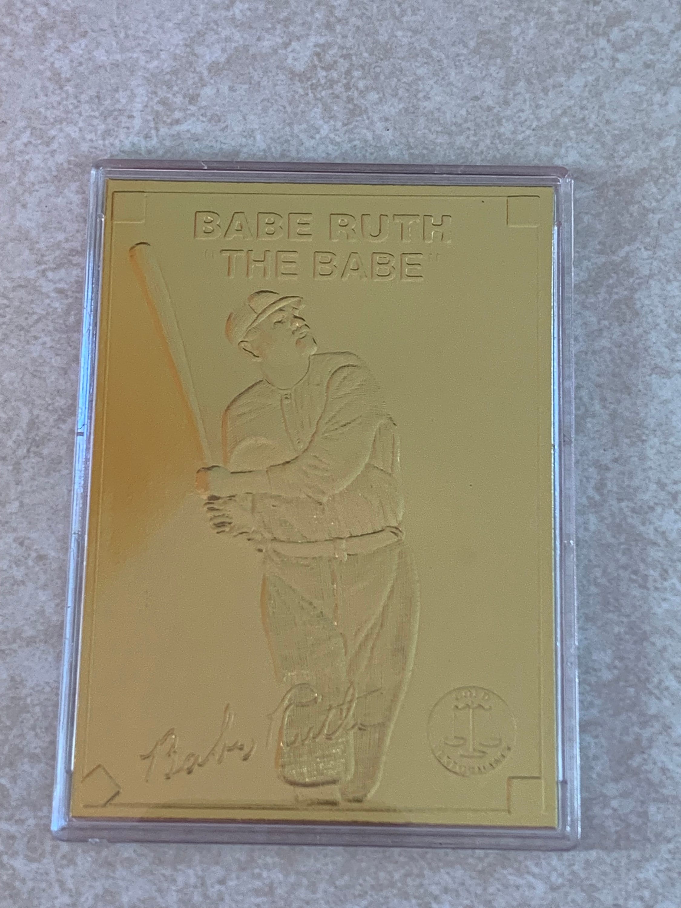 Babe Ruth Minted Collector's Card, 22k Gold Foil Embossed With Box - Etsy