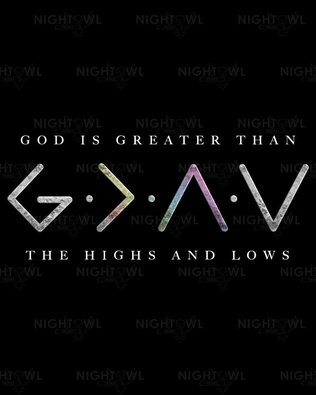 God is Greater Than the Highs and Lows. Ready to Press DTF Transfer. - Etsy