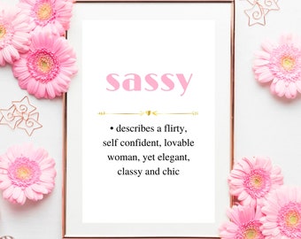 Sassy Girl Quote Poster - Etsy