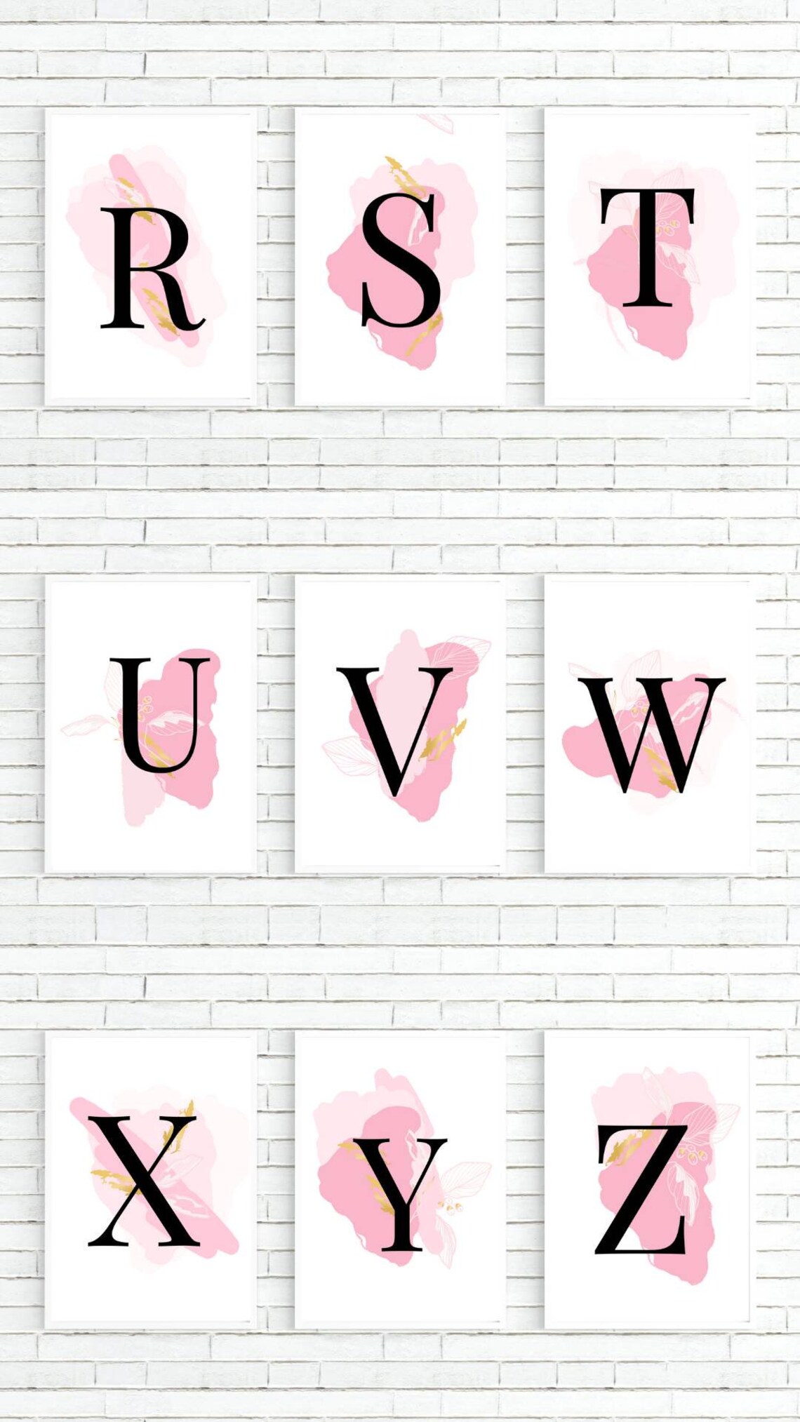Initial Letter Print, Letter Sign, Printable Wall Art, Letters Poster ...