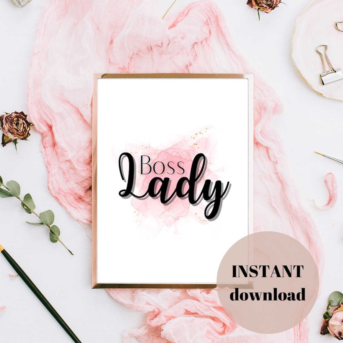 Boss Lady Printable Wall Art Boss Babe Wall Decor Girl Boss - Etsy