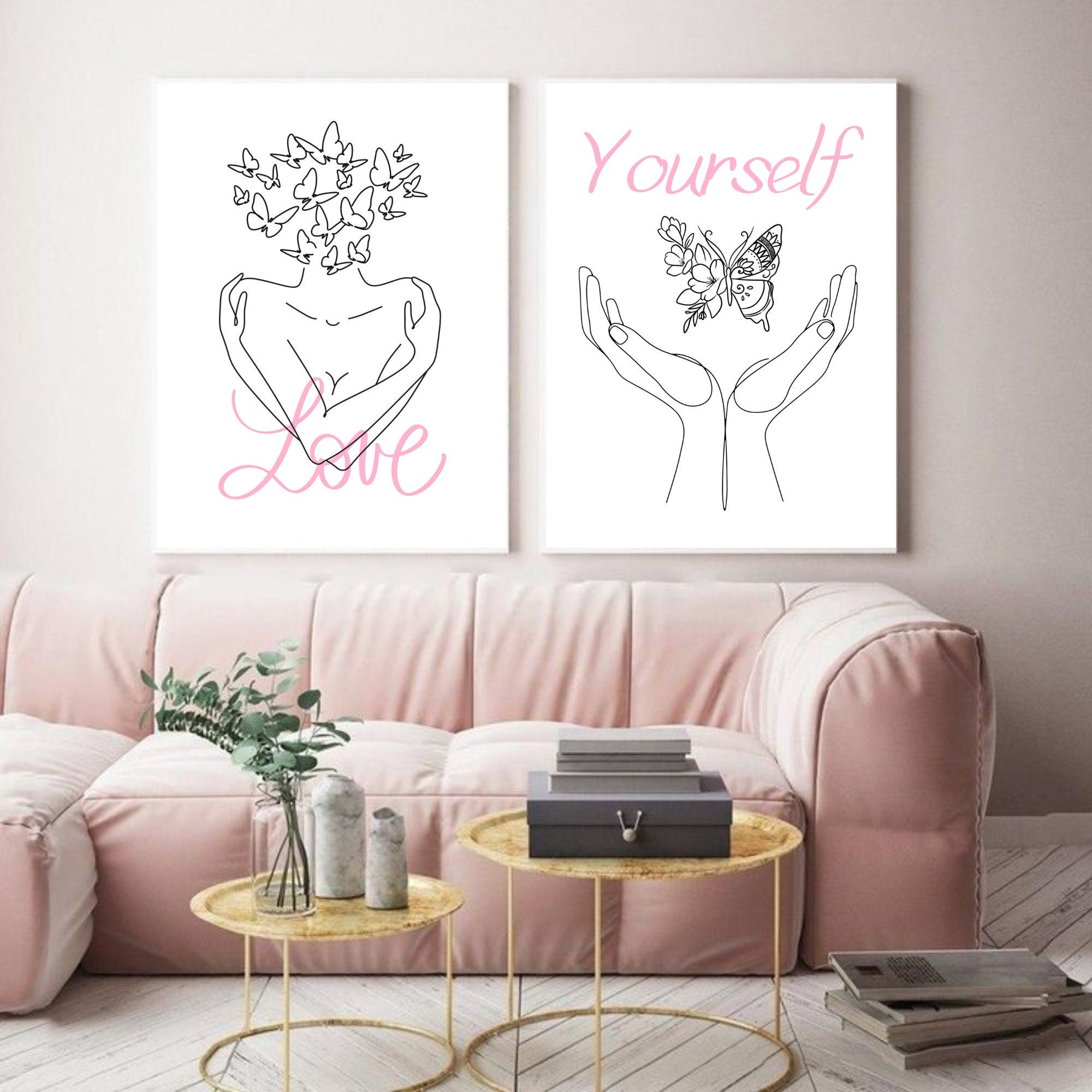 Love Yourself Printable Wall Art Self Love Line Art Self - Etsy
