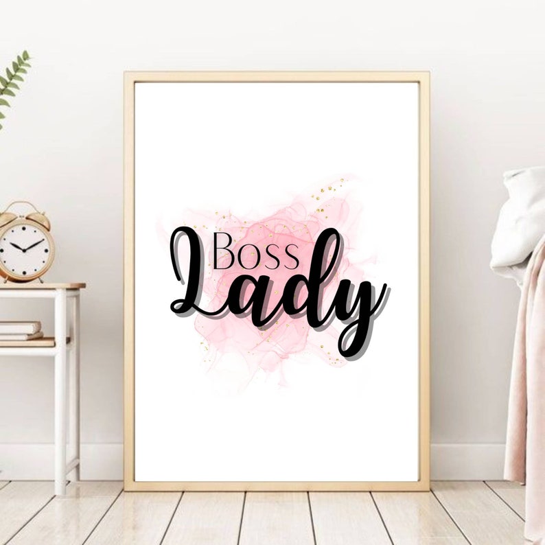 Boss Lady Printable Wall Art Boss Babe Wall Decor Girl Boss - Etsy