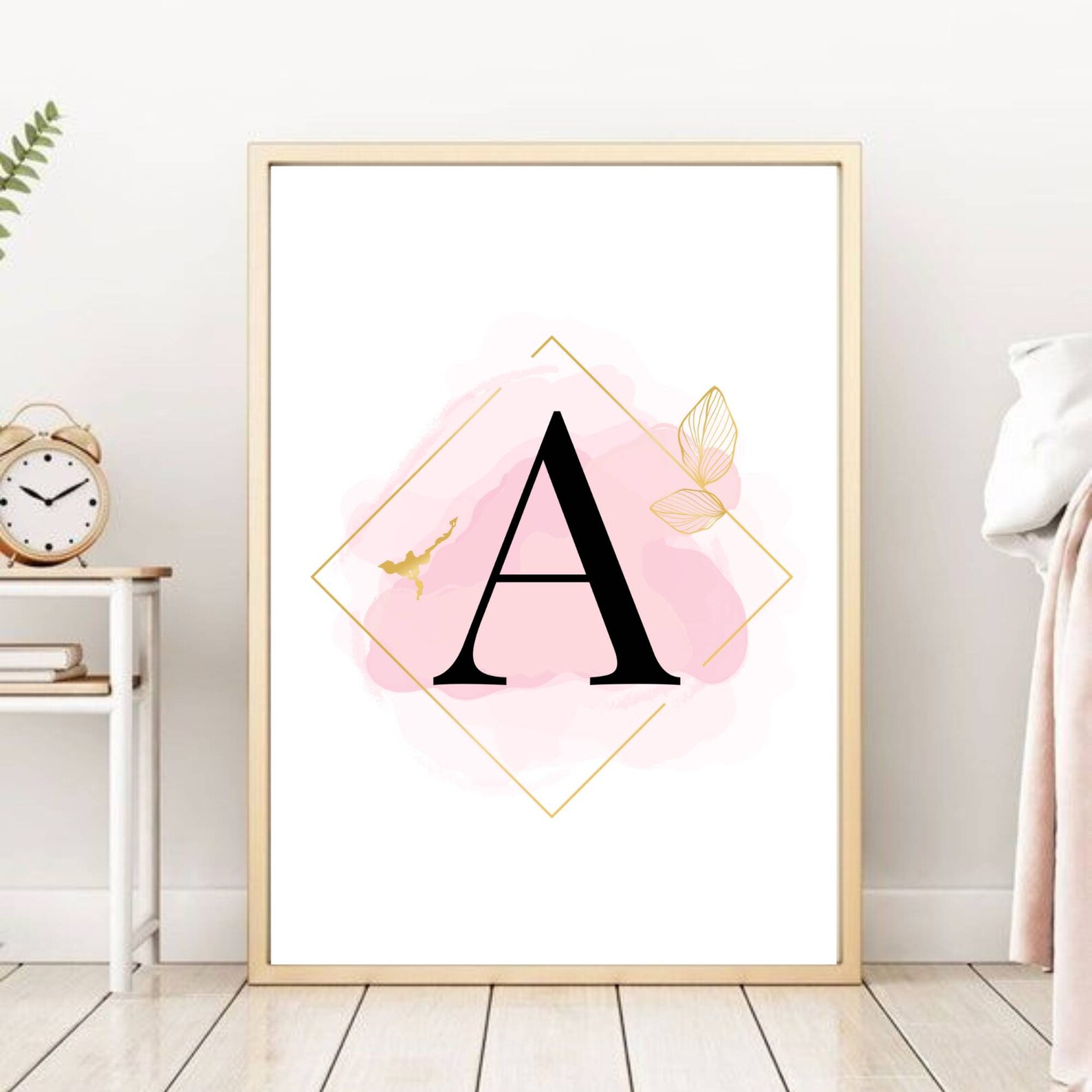 Initial Letter Print, Letter Sign, Printable Wall Art, Letters Poster ...