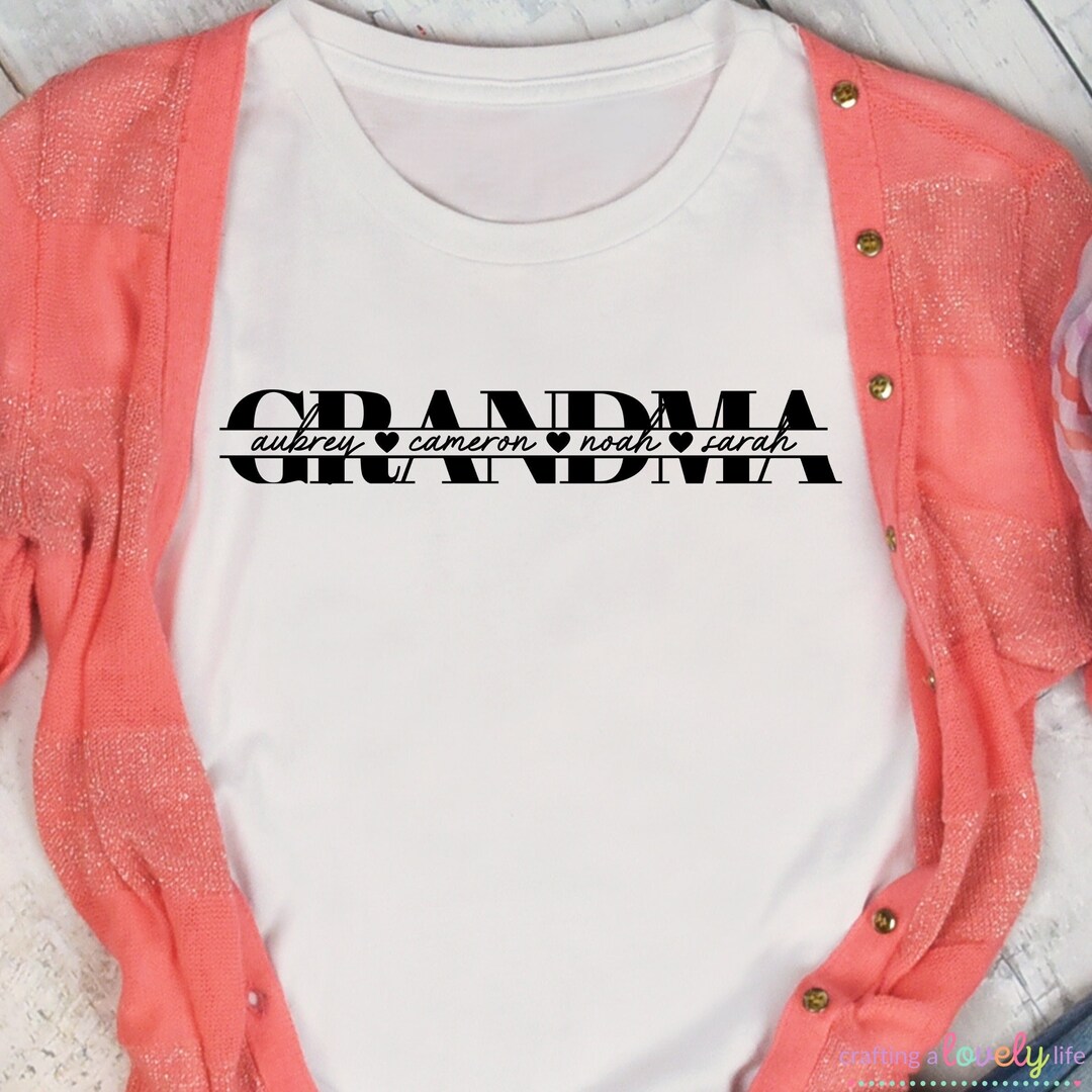 Grandma Split SVG, Grandma Monogram SVG, Mother's Day Gift Svg, Grandma ...
