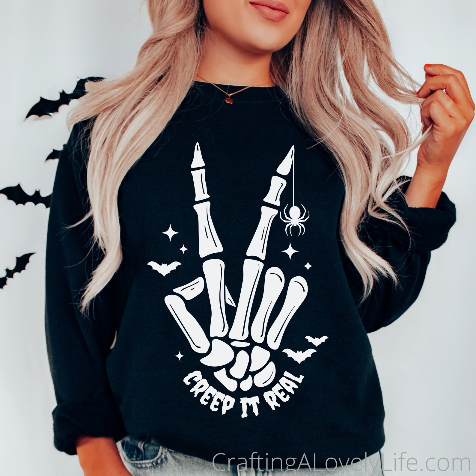 Creep It Real Svg Skeleton Hand Svg Skeleton Svg Funny - Etsy