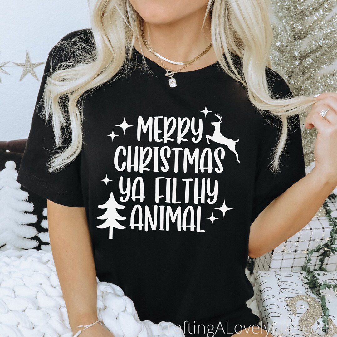 Merry Christmas Ya Filthy Animal SVG, Home Alone Svg, Funny Christmas ...