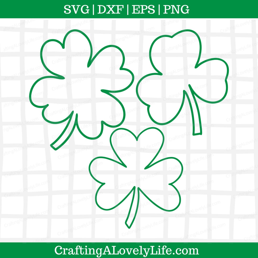 Klee Umriss SVG, Shamrock Umriss SVG, Shamrock Bundle svg png ...
