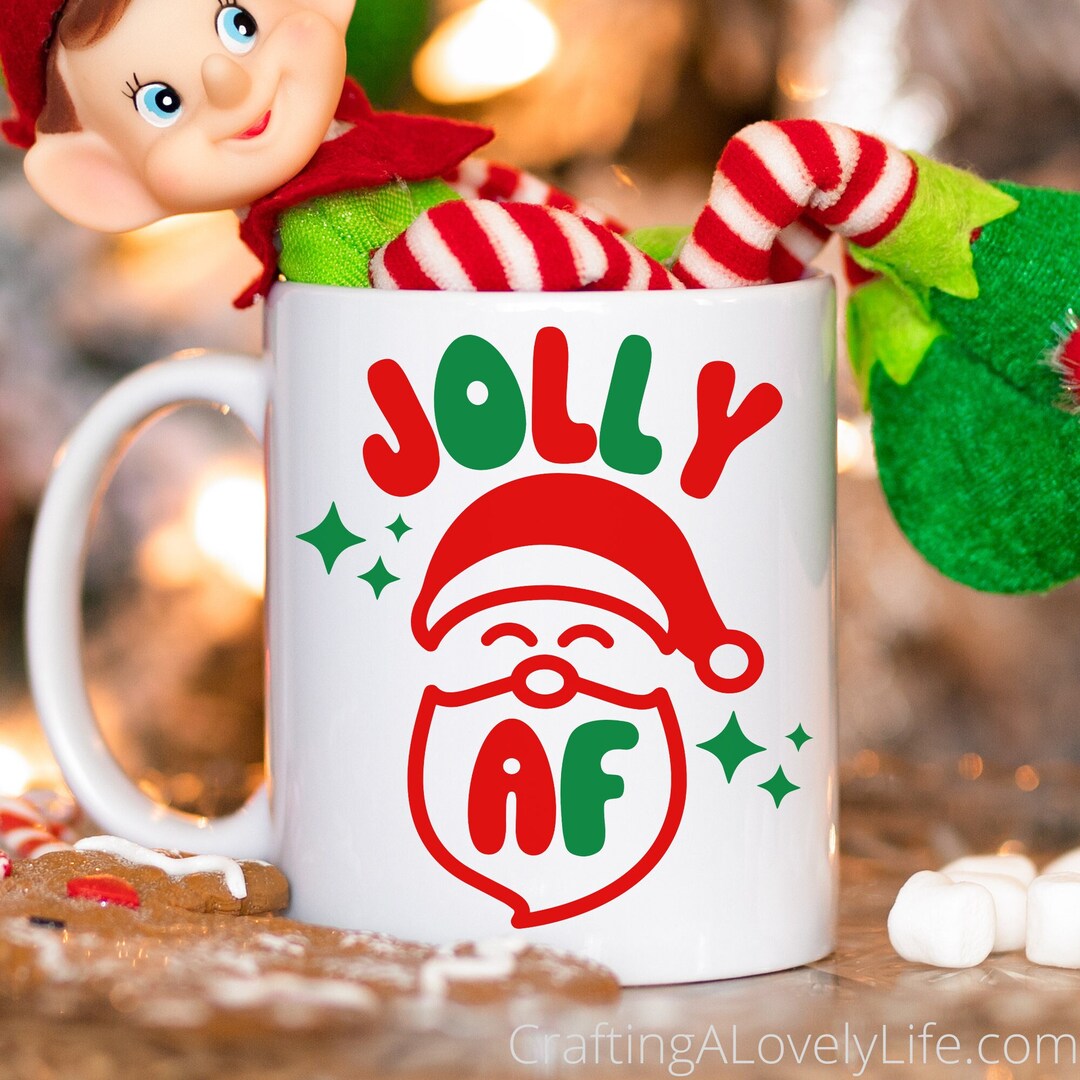 Jolly AF Svg, Jolly AF Png, Holly Jolly Png, Christmas Pillow Svg ...