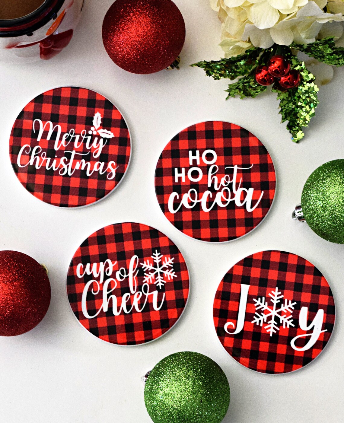 Christmas Coaster SVG Bundle Christmas Svg Bundle Christmas - Etsy