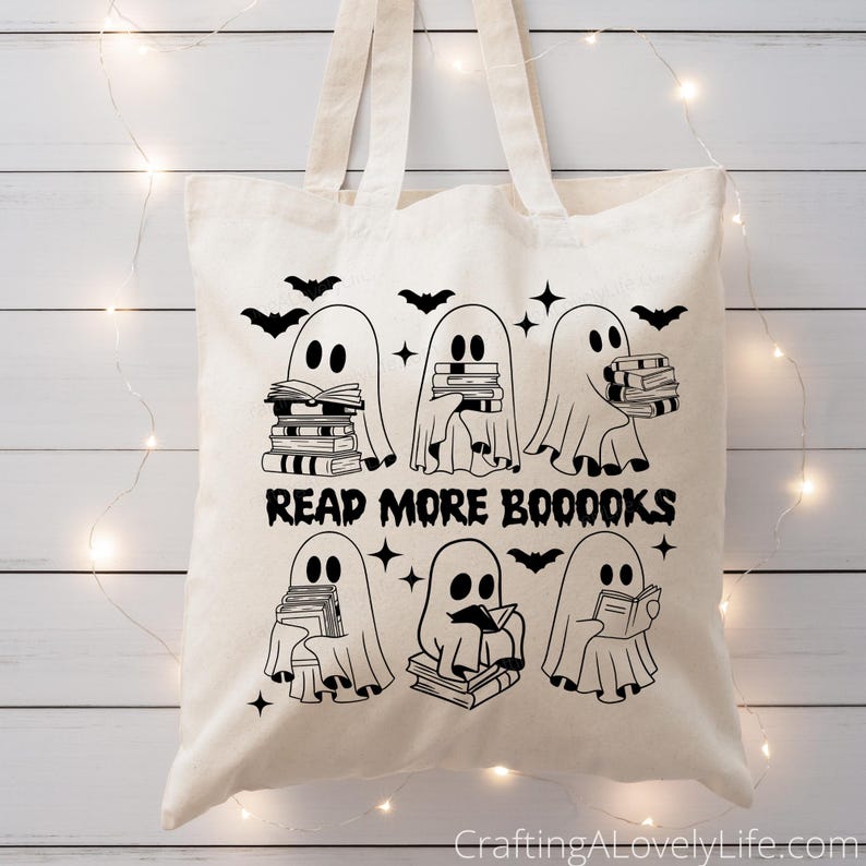 Read More Books SVG PNG, Booktok Svg, Book Lovers, Ghost Reading ...