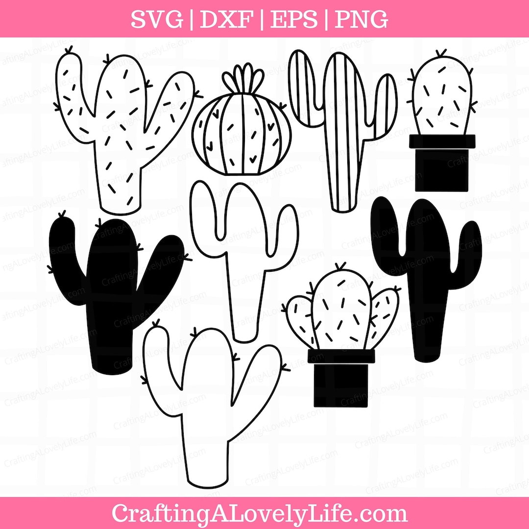 Cactus SVG Bundle, Cactus SVG, Cactus Png Bundle, Cactus Clipart ...