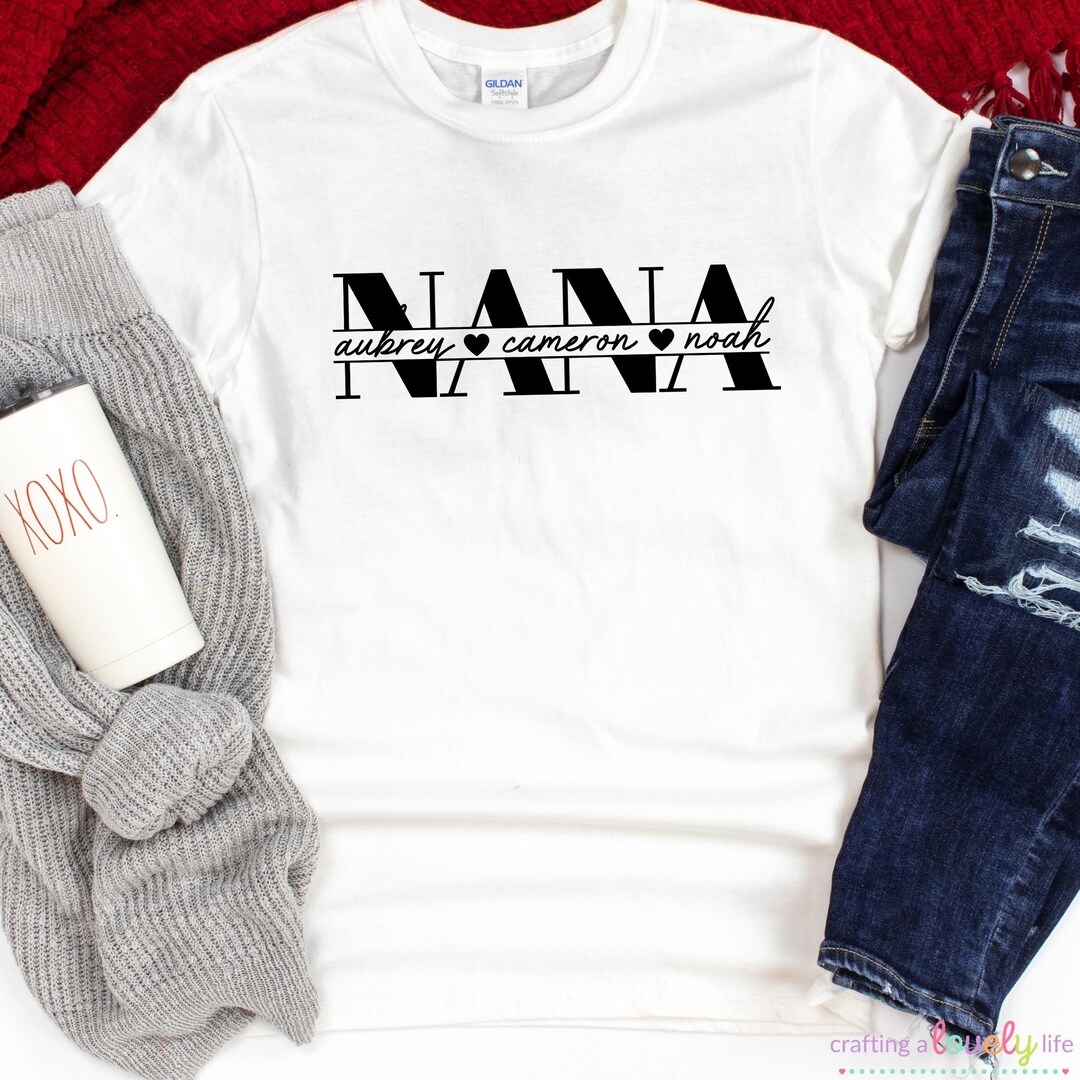 Nana Split SVG, Nana Monogram SVG, Mother's Day Gift Svg, Nana Shirt ...