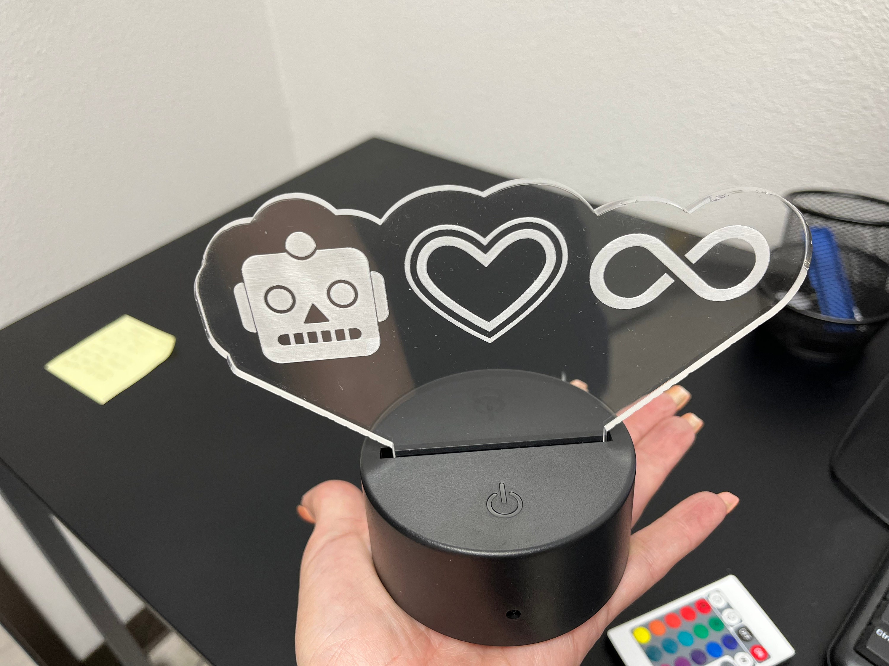 NKOTB Desktop Edge Lit Acrylic Light/sign Blockhead Love Eternal - Etsy