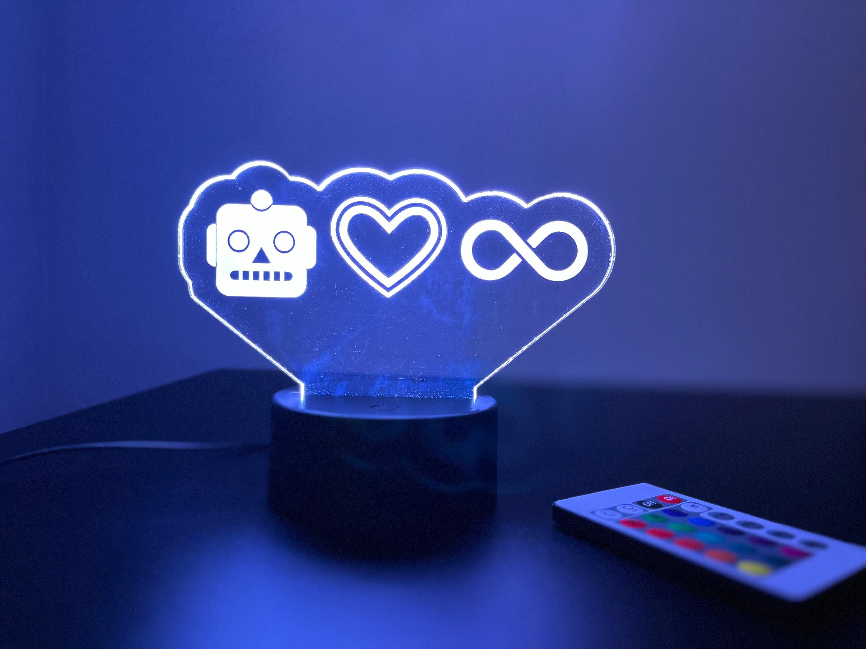 NKOTB Desktop Edge Lit Acrylic Light/sign Blockhead Love Eternal - Etsy