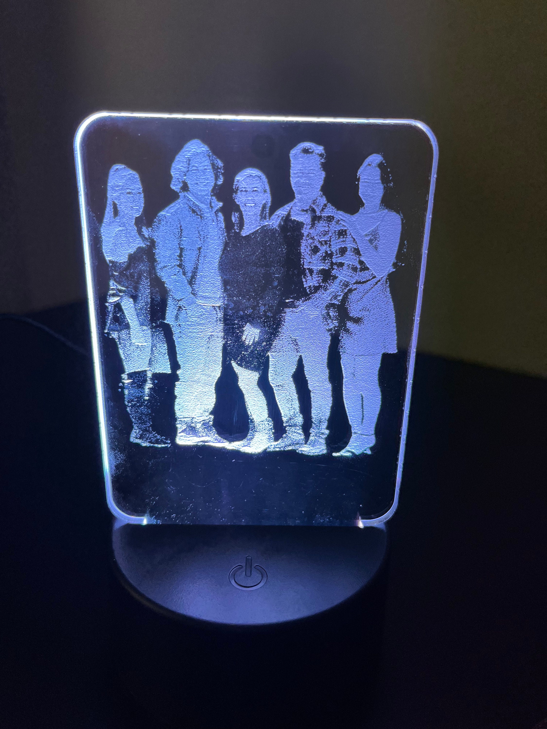 Personalized Laser Engraved Photo or Logo LED Edgelit Desktop/tabletop ...