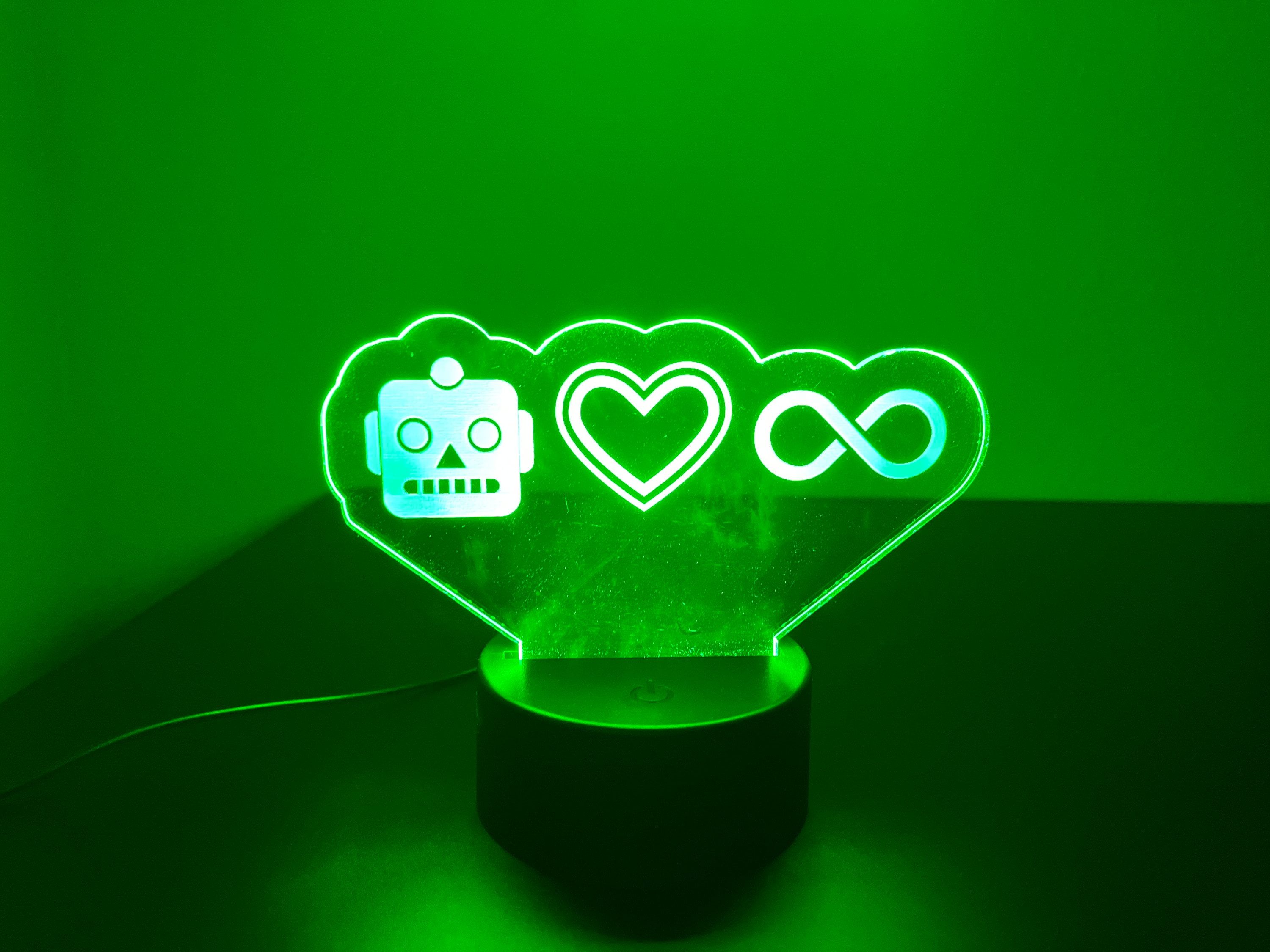 NKOTB Desktop Edge Lit Acrylic Light/sign Blockhead Love Eternal - Etsy