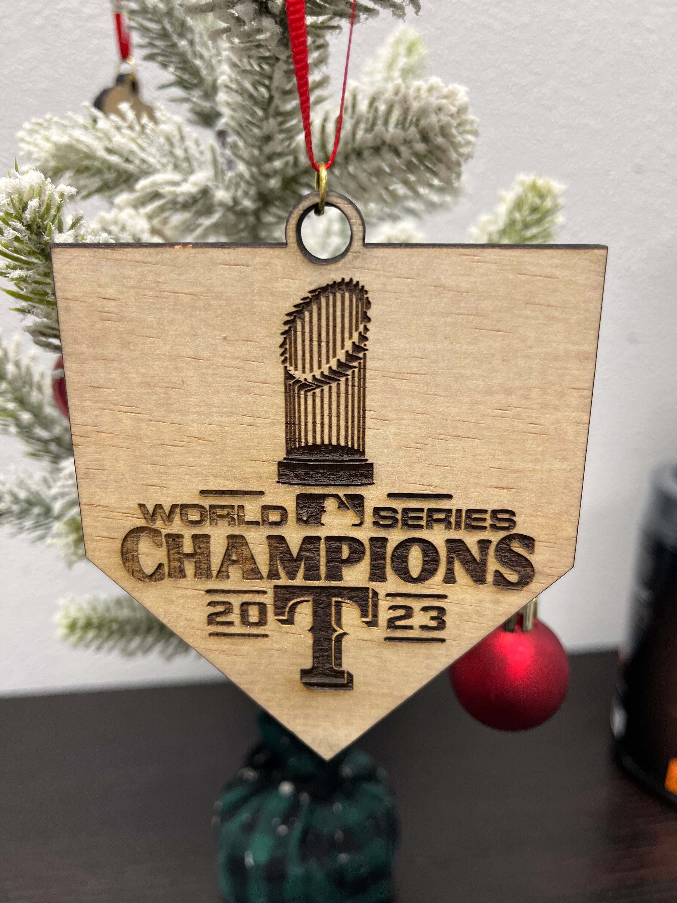 TX Rangers World Series Champions Ornaments - Etsy
